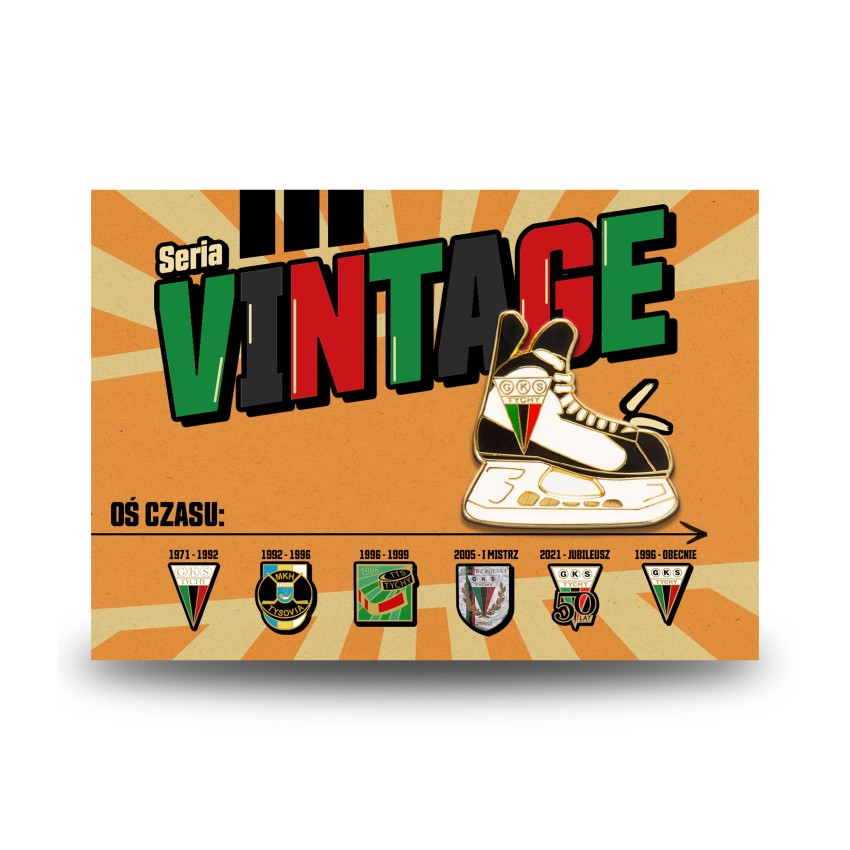 Wpinka GKS Tychy Vintage Łyżwa | Wpinki | Sklep hokejowy / Sklep z ...